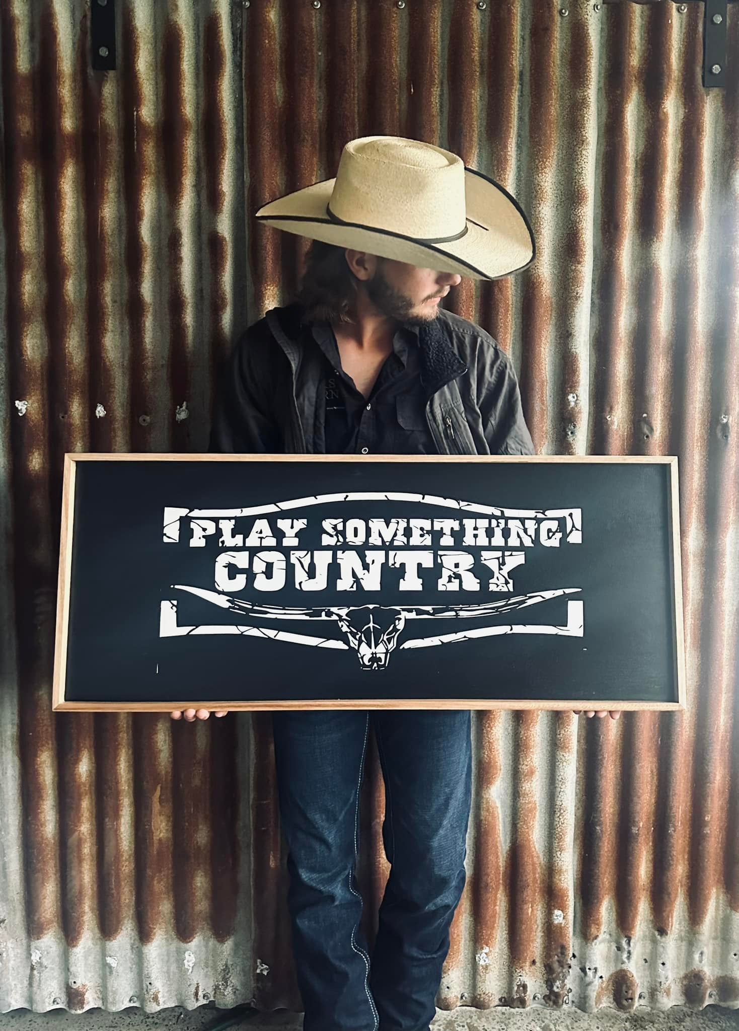 Handmade Country Sign: Play something country | Combine CNC